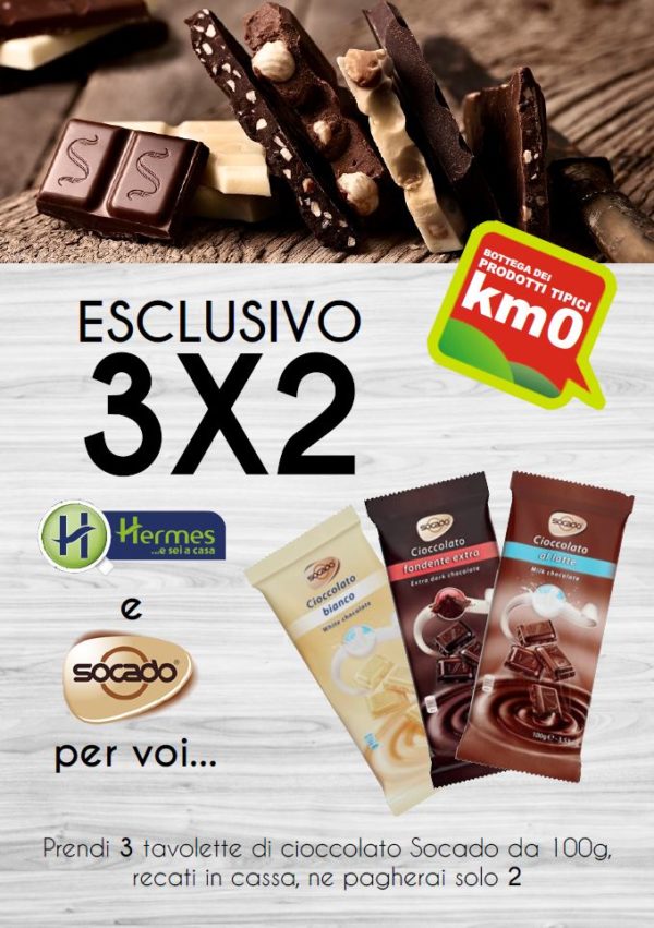 Promozione Socado 3x2 - Hermes per te